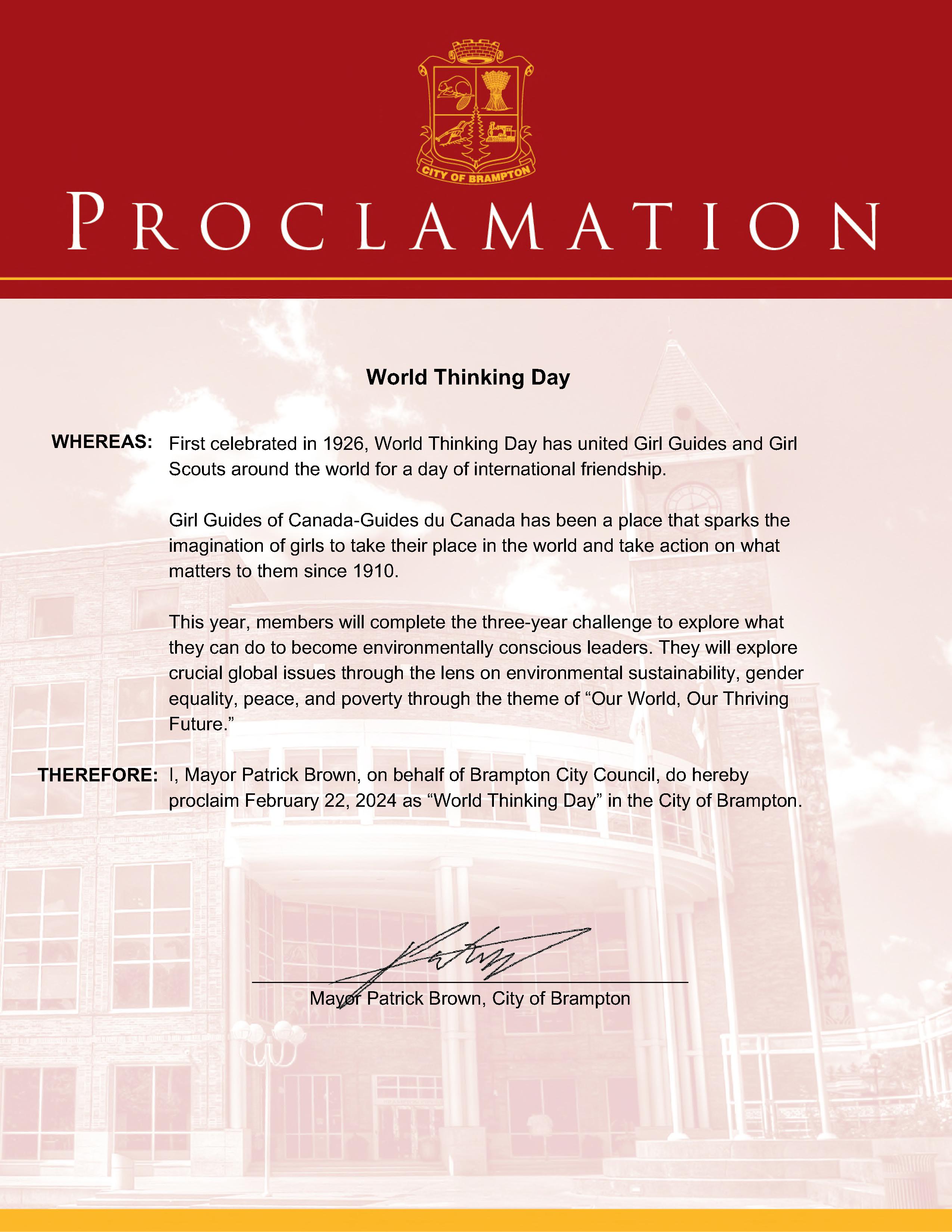 Proclamations Issued 2024